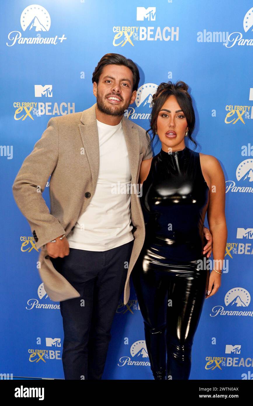Sophie Kasaei and Jordan Brook attending the Celebrity Ex on the Beach ...