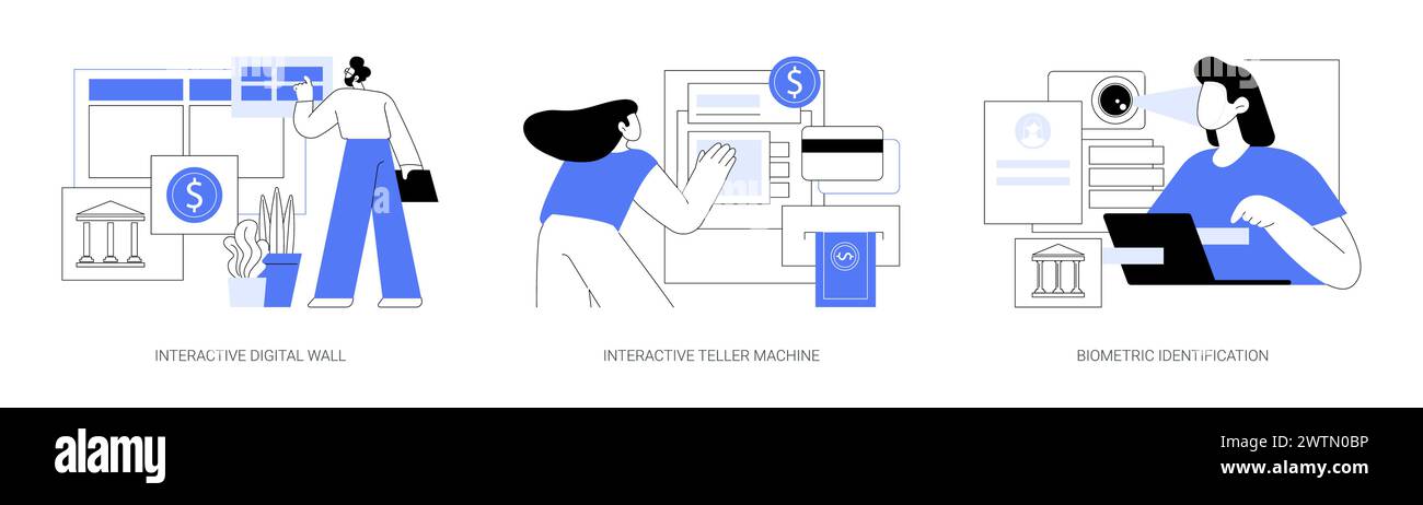 Smart banking isolated cartoon vector illustrations se Stock Vector ...