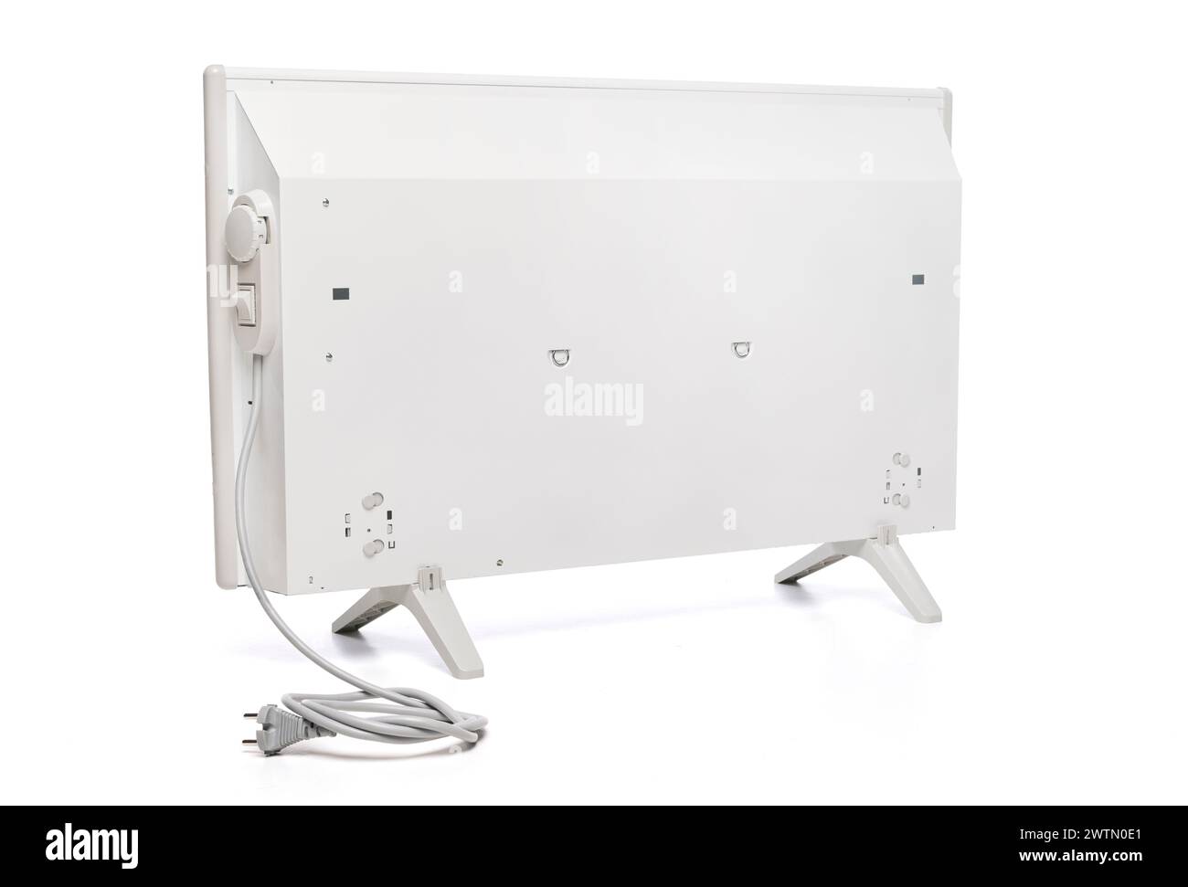 Smart convector heater close-up rear view. Electric panel heating ...