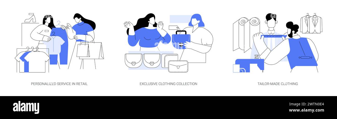 Clothing boutique isolated cartoon vector illustrations se Stock Vector ...