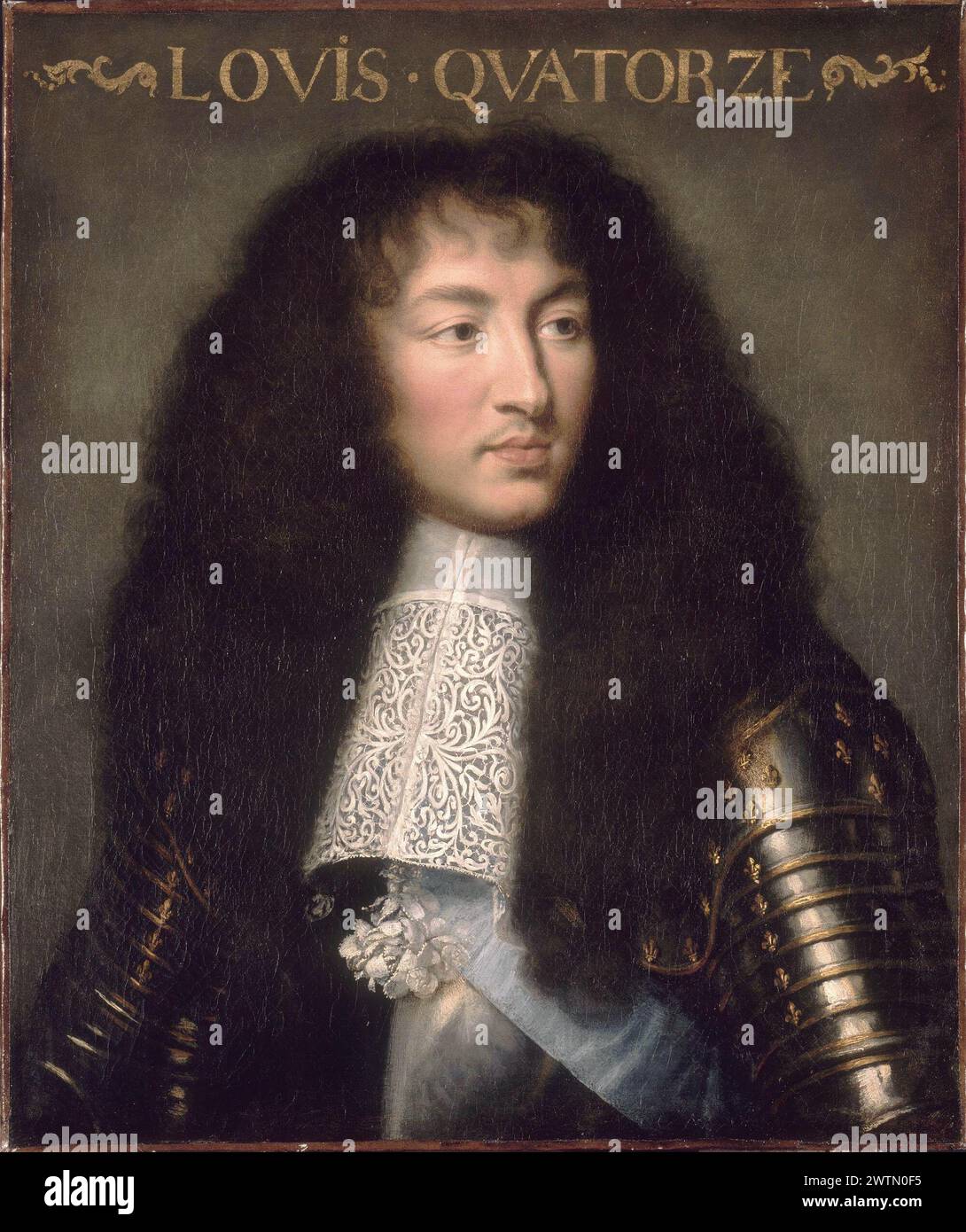 Portrait of Louis XIV, 1661. Attributed to Charles Le Brun Stock Photo ...