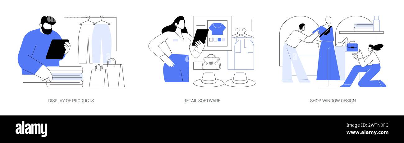 Apparel retailer isolated cartoon vector illustrations se Stock Vector ...