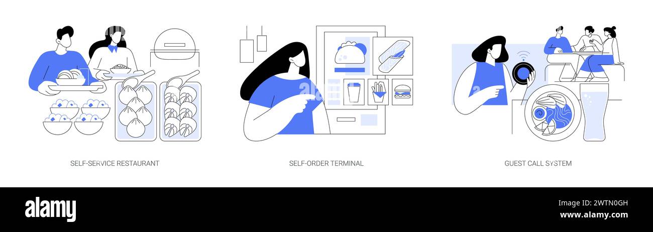 Mall food court restaurant cartoon hi-res stock photography and images ...