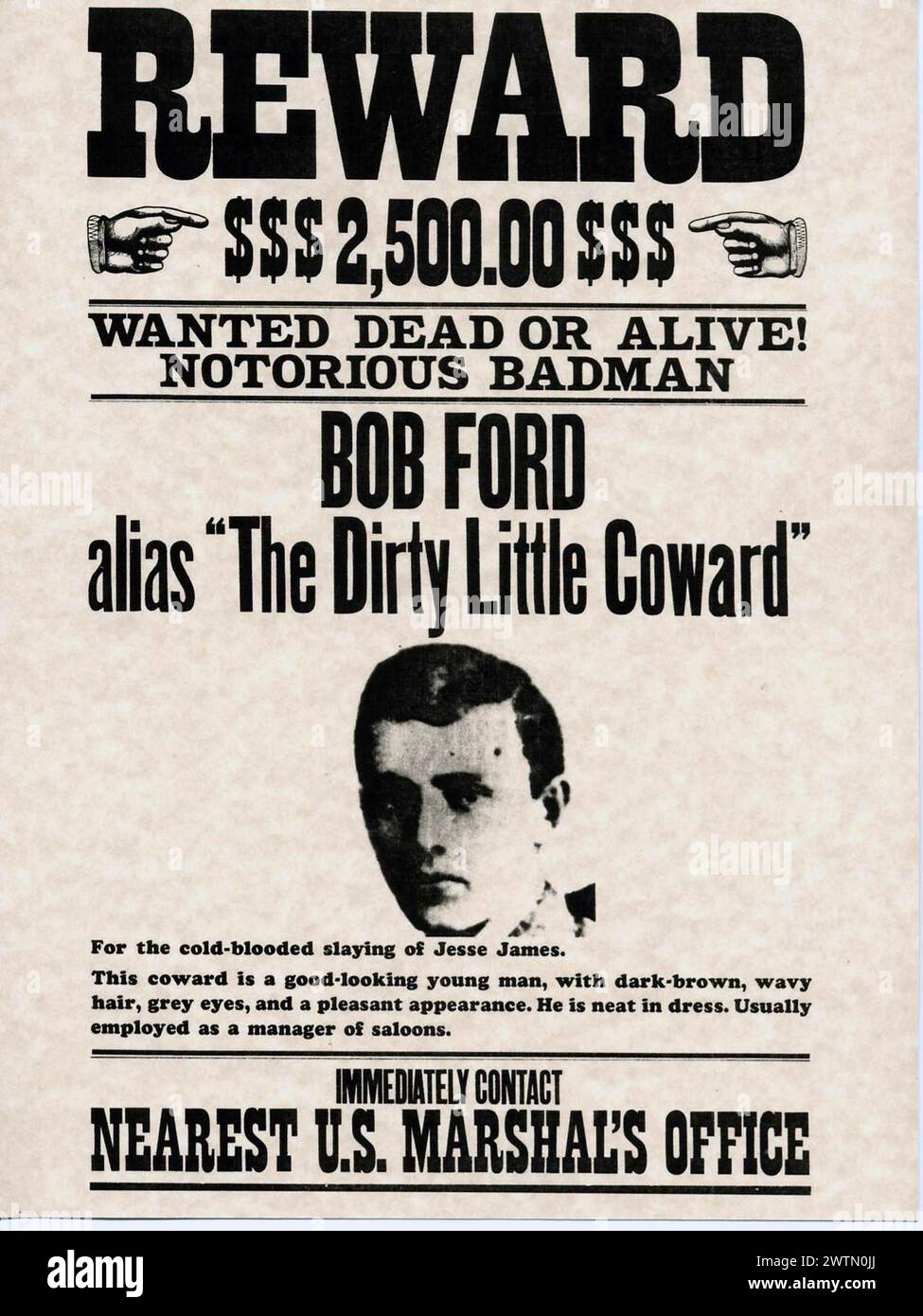 Wild west outlaw wanted reward replicas hi-res stock photography and ...