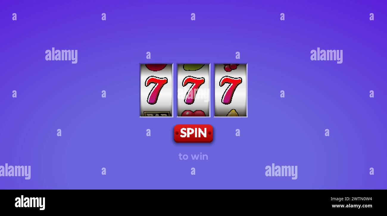777 lucky jackpot symbol 3d Stock Vector Images - Alamy