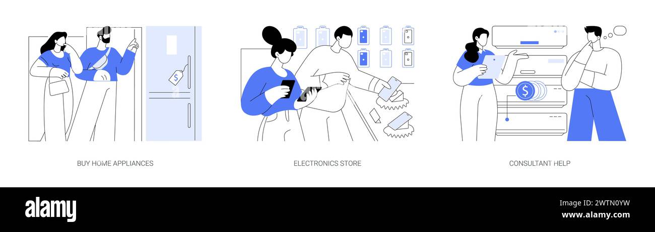 Tech store isolated cartoon vector illustrations se Stock Vector Image ...