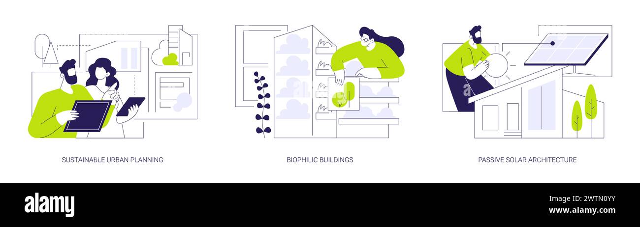 Modern urban architecture abstract concept vector illustrations Stock ...