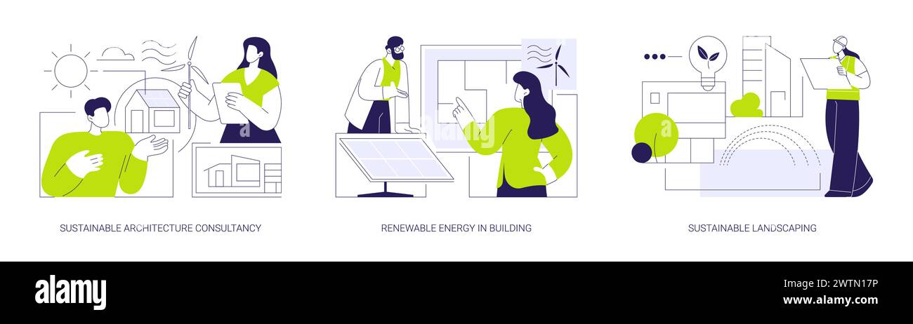 Sustainable Architecture Abstract Concept Vector Illustrations Stock Vector Image And Art Alamy