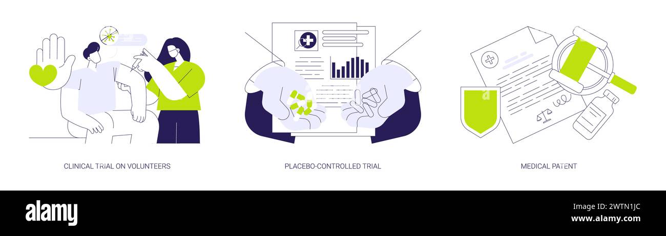 Clinical research abstract concept vector illustrations Stock Vector ...