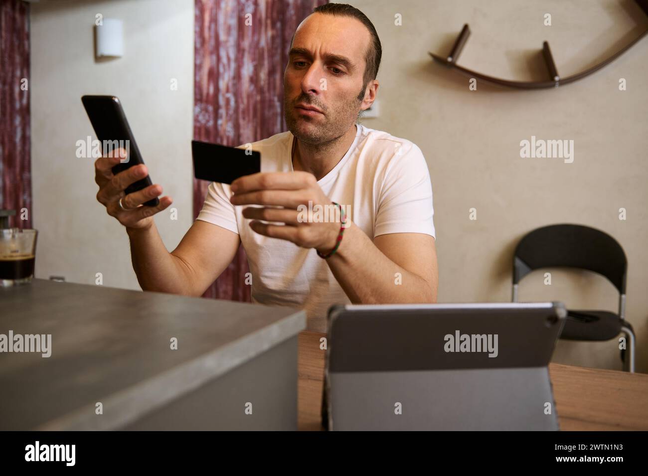 Mobile banking app receives balance hi-res stock photography and images ...