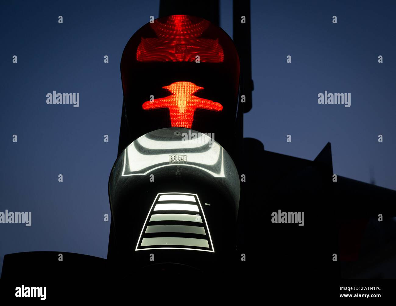 Berlin, Germany. 18th Mar, 2024. A pedestrian traffic light at Olivaer ...