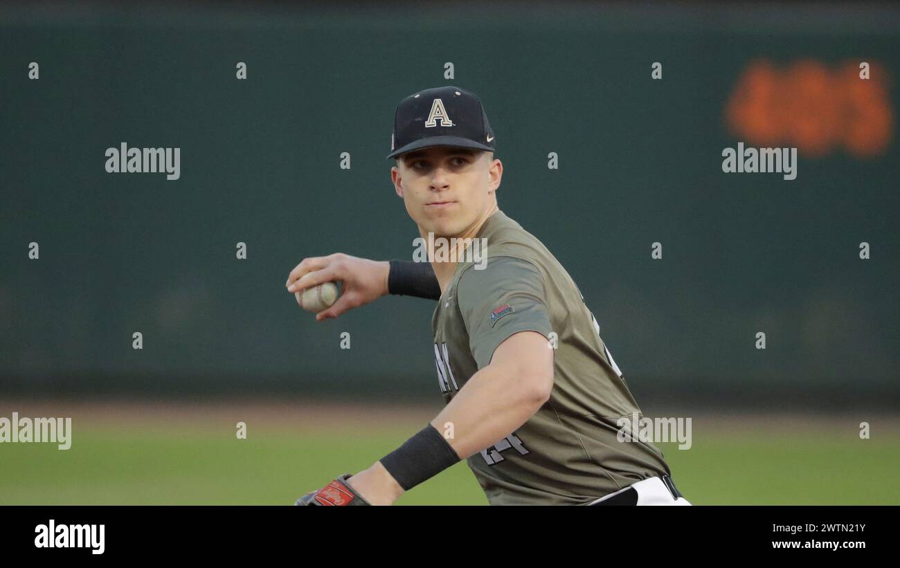 Army shortstop Paul Andrzejewski during an NCAA baseball game against ...