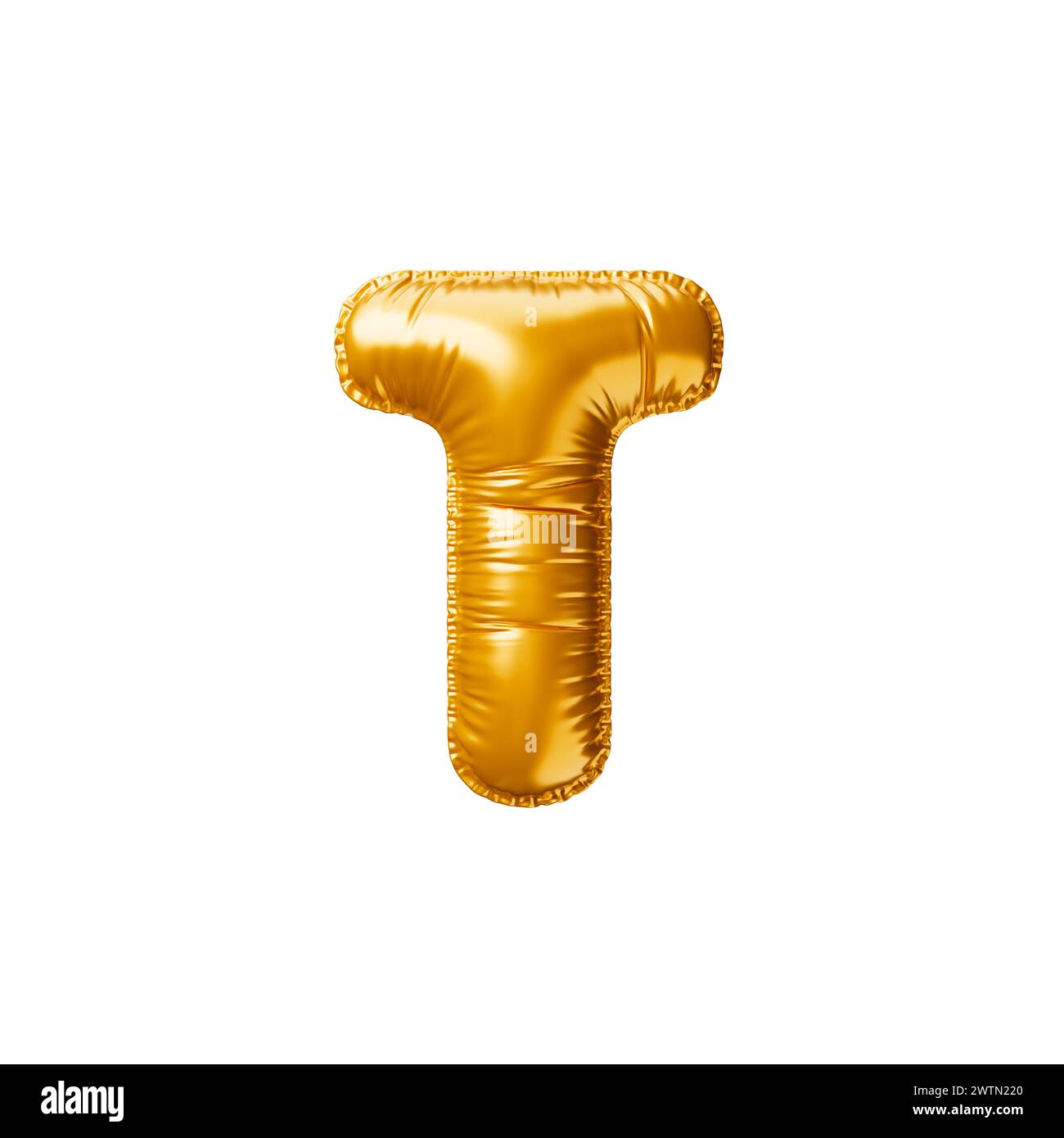 Golden balloon Letter T. 3d render illustration Stock Photo - Alamy