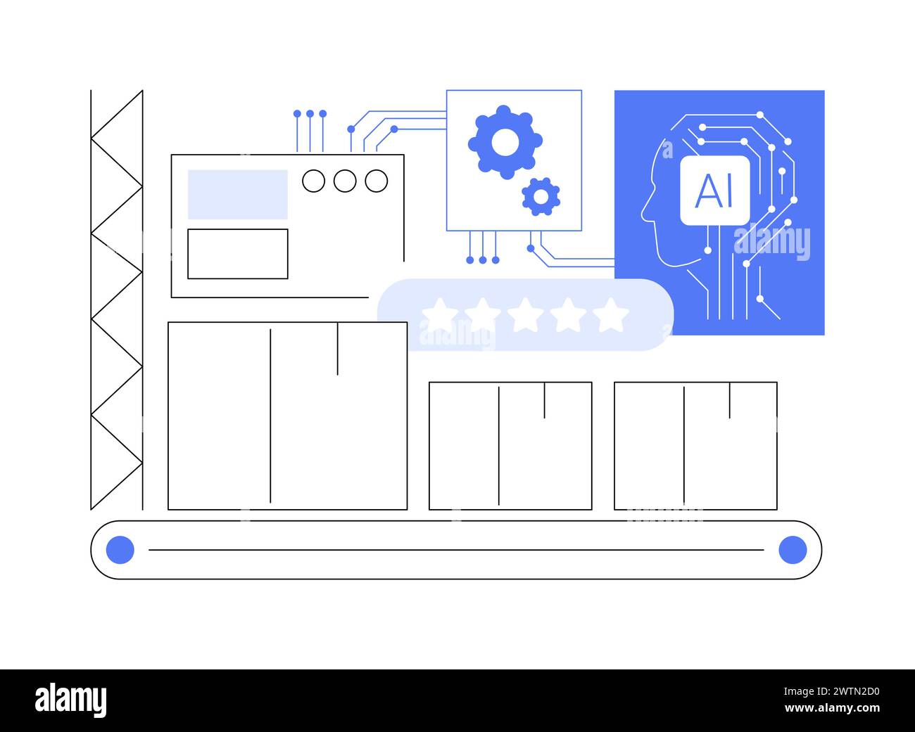 AI-Powered Quality Control abstract concept vector illustration Stock ...