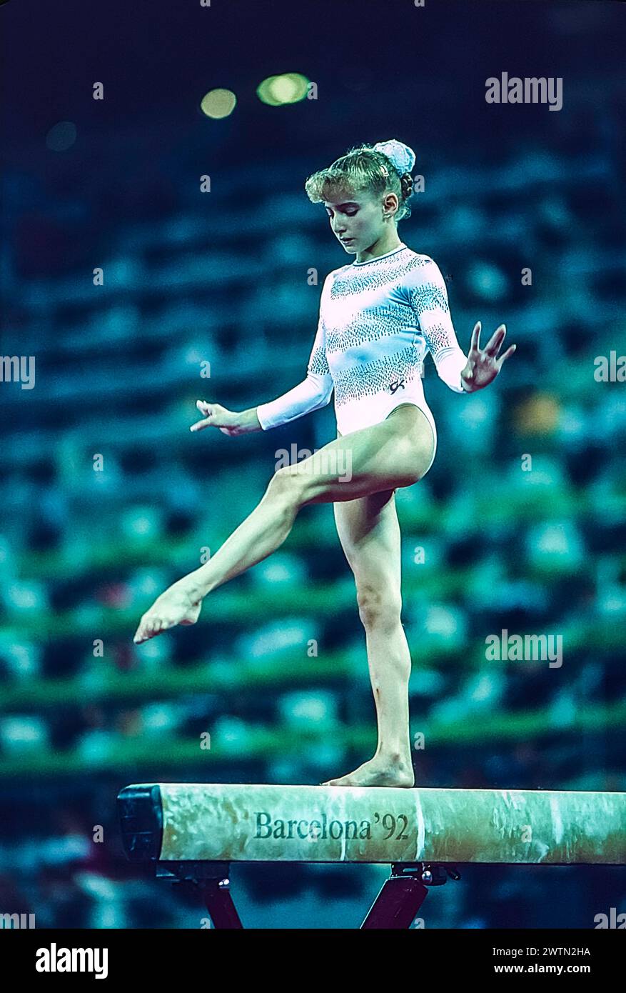 Shannon Miller (USA) competing in the women's artistic team all-around ...