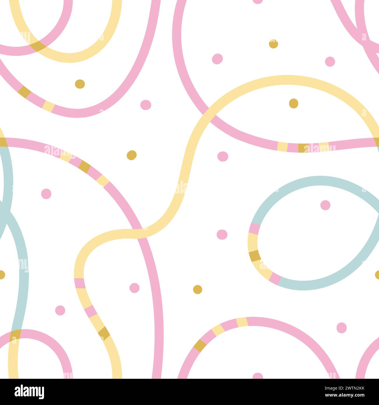 bold doodle lines seamless pattern. Abstract modern squiggle wavy ...