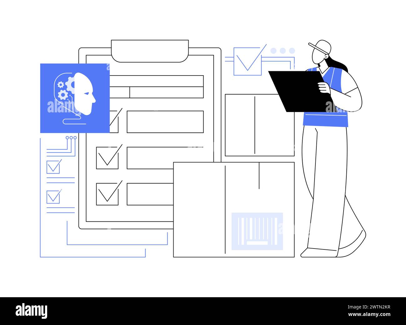AI-Backed Inventory Management abstract concept vector illustration ... AI-Backed Inventory Management abstract concept vector illustration ...