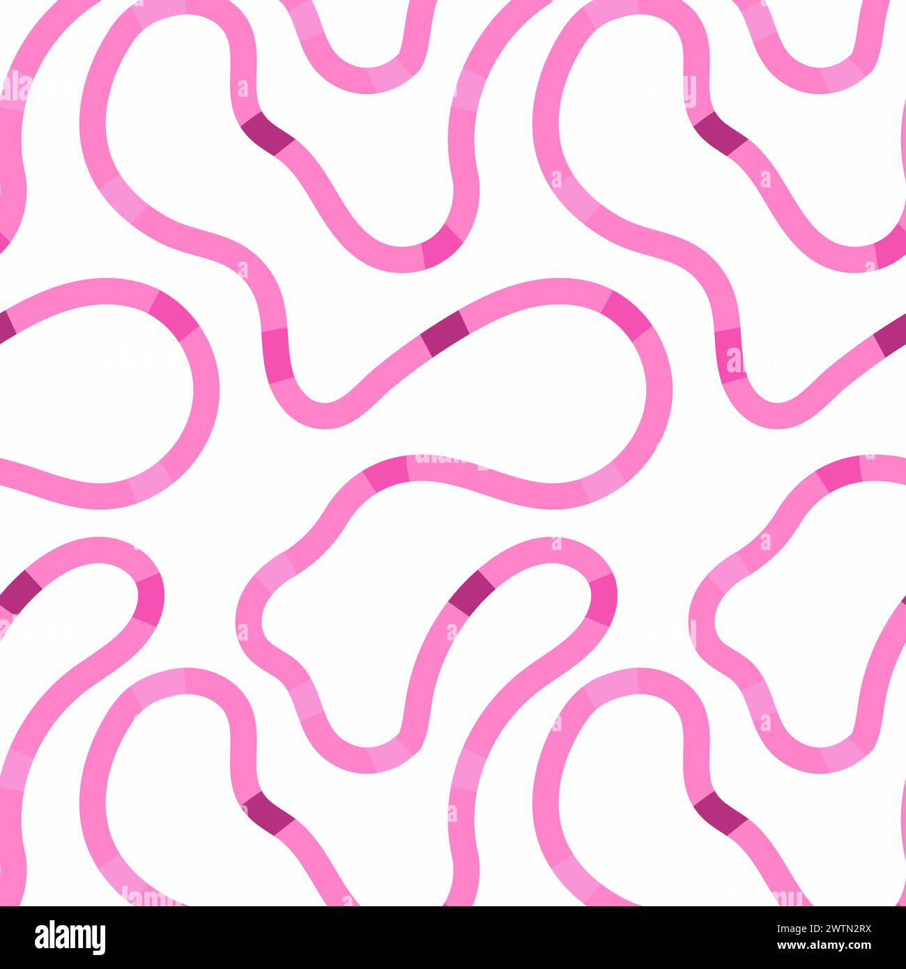 bold doodle lines seamless pattern. Abstract modern squiggle wavy ...