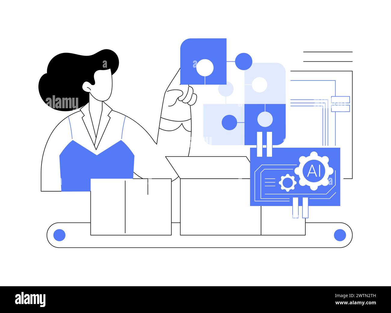 Ai Powered Customization Abstract Concept Vector Illustration Stock Vector Image And Art Alamy