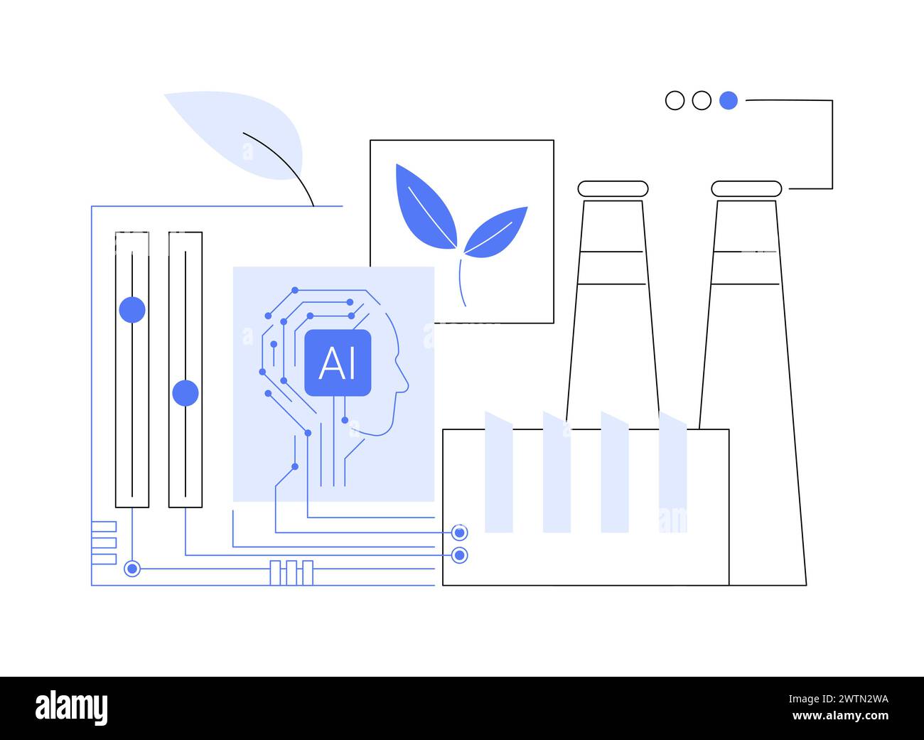 AI-Optimized Sustainability abstract concept vector illustration Stock ...