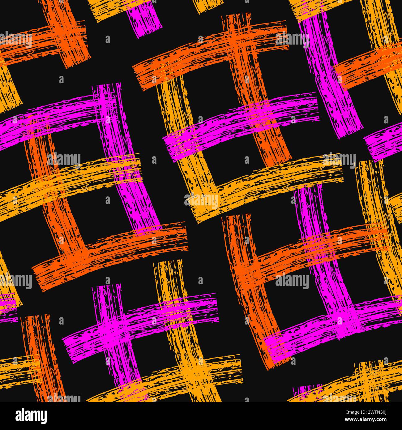 Brush stripes lines seamless pattern. crayon ornament. Scribble brush ...