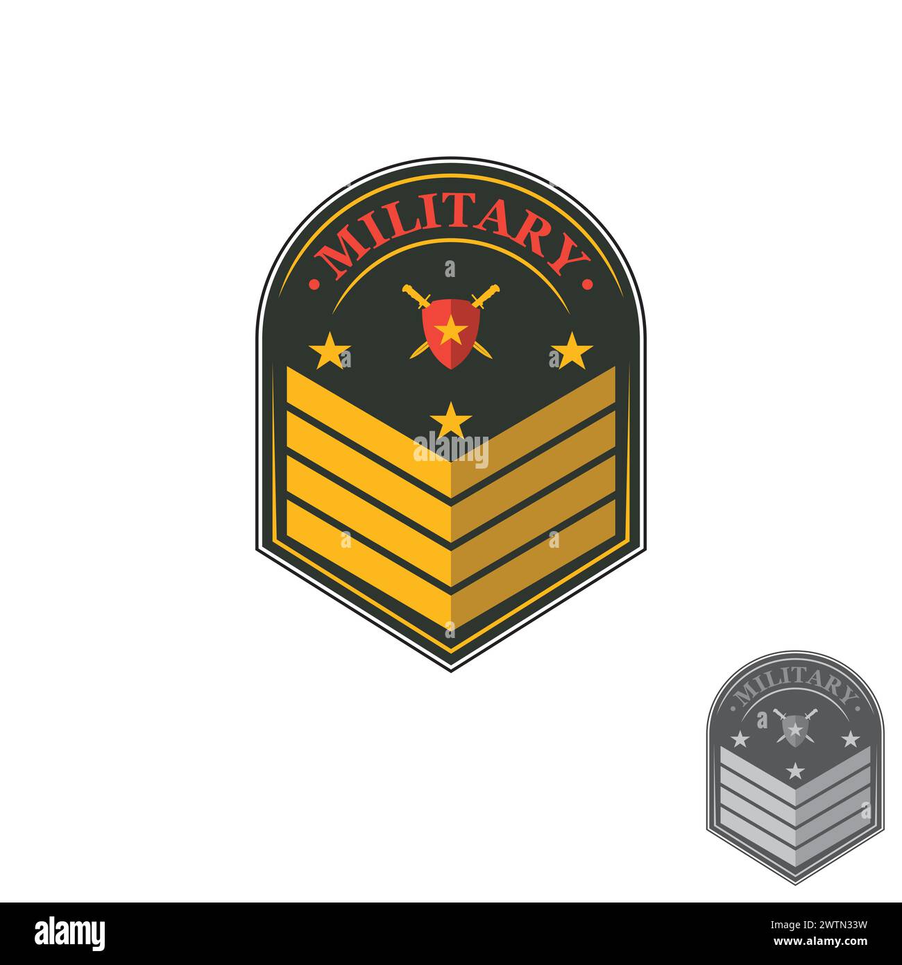 Military badges emblem and army patches typography. Military embroidery ...