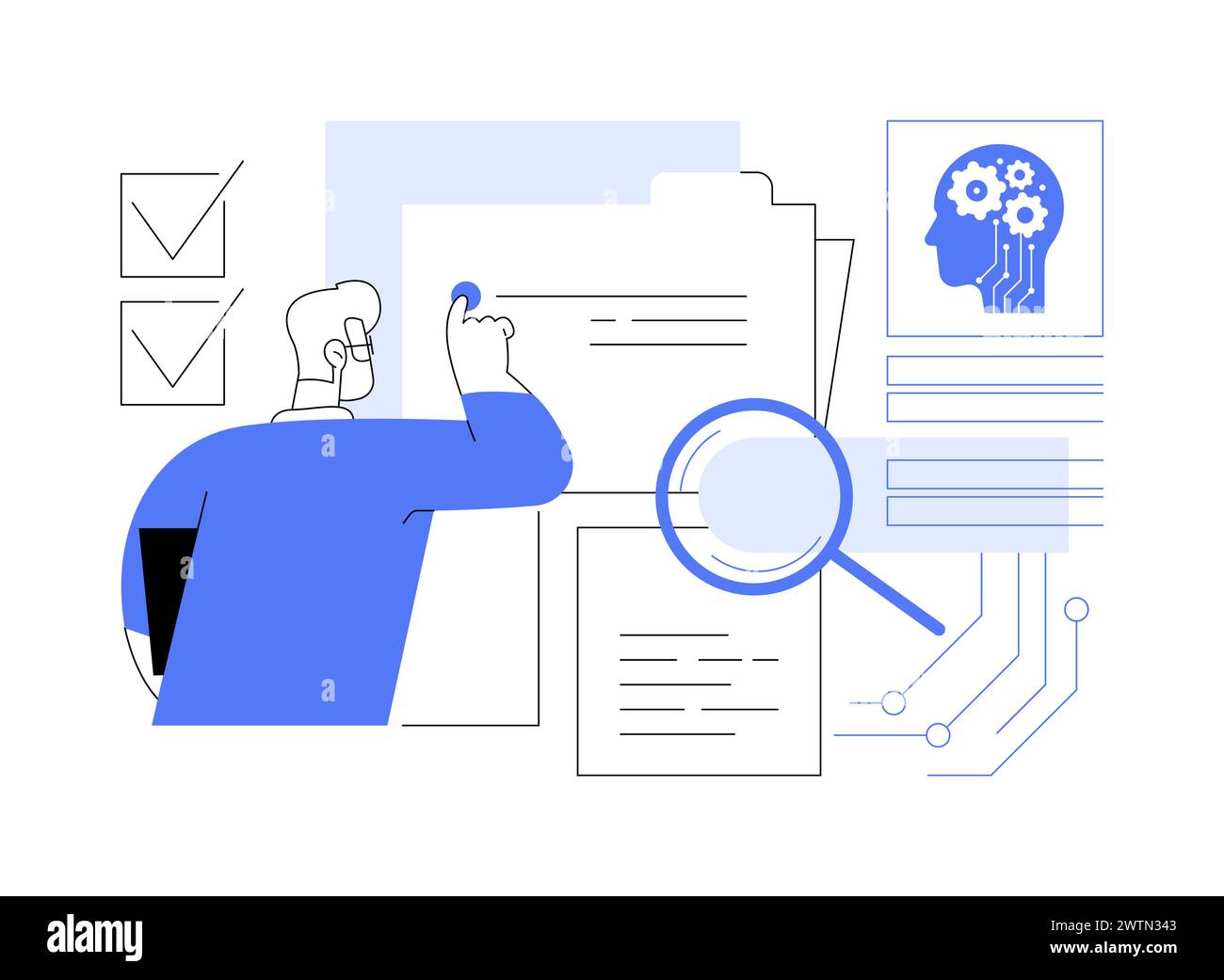 AI-Streamlined Due Diligence abstract concept vector illustration Stock ... AI-Streamlined Due Diligence abstract concept vector illustration Stock ...