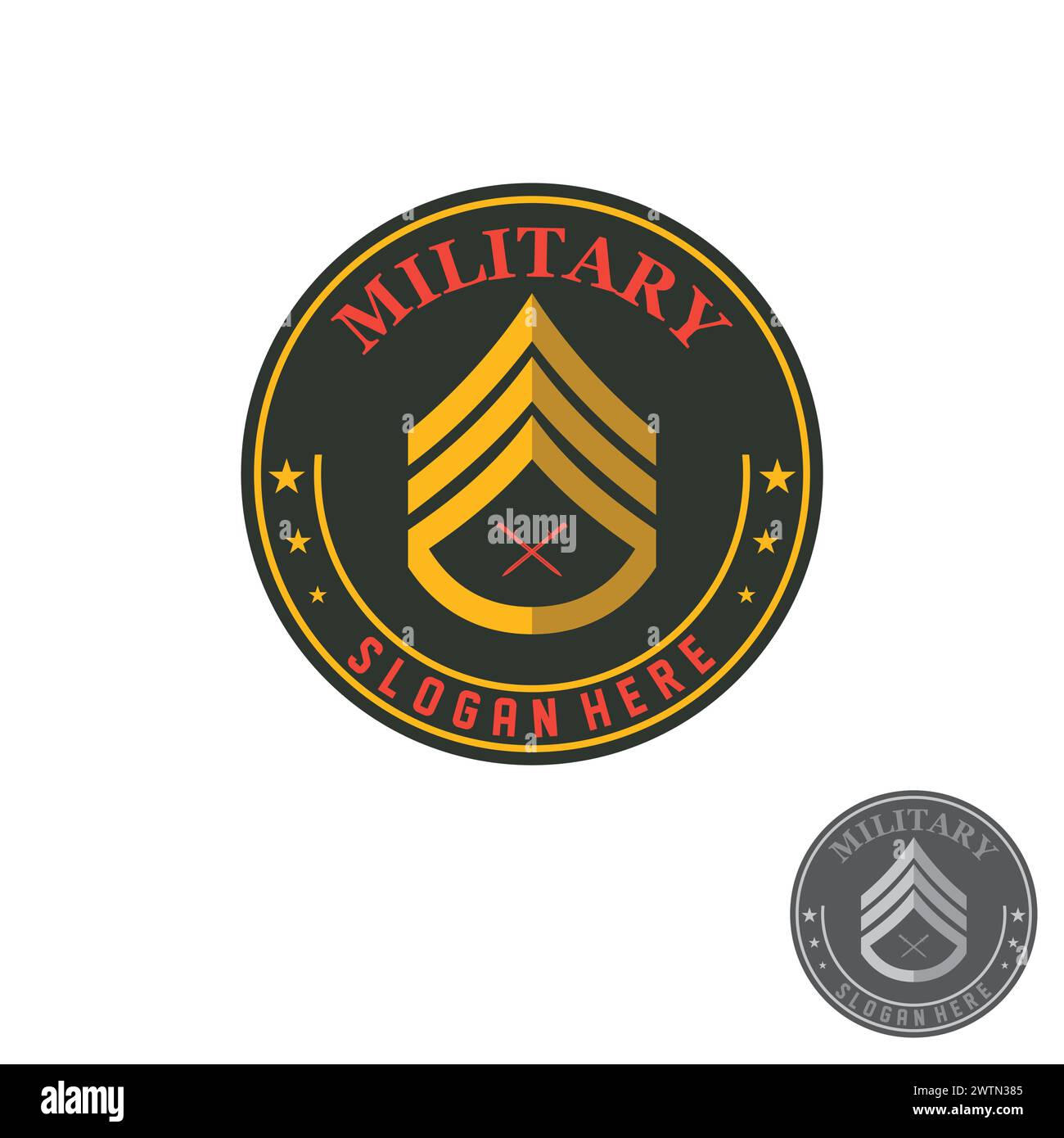 Military badges emblem and army patches typography. Military embroidery ...
