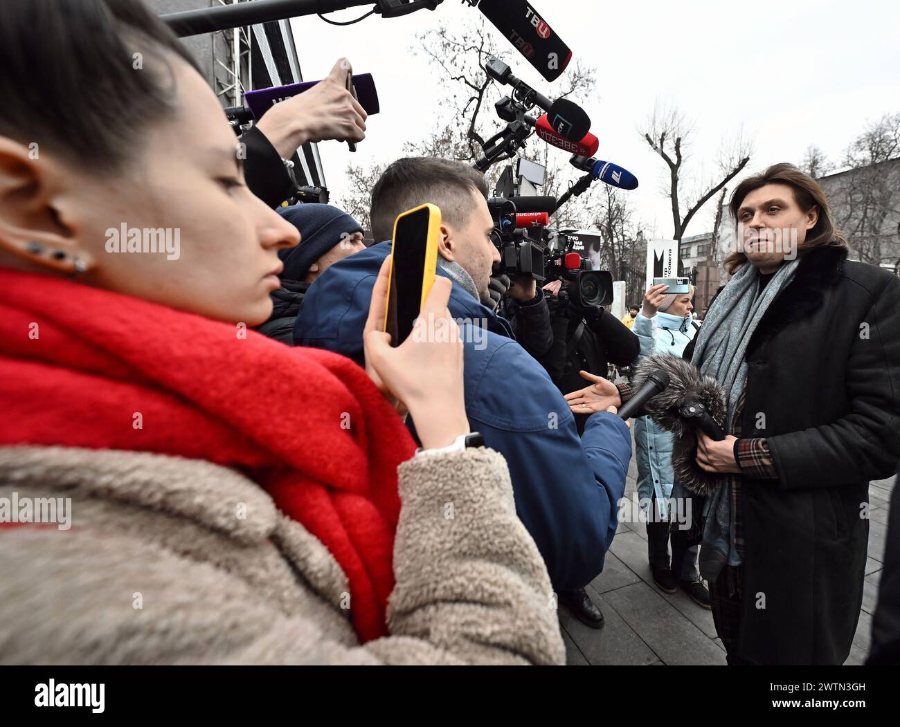 Moscow, Russia. 18th Mar, 2024. Farewell ceremony for the actor ...