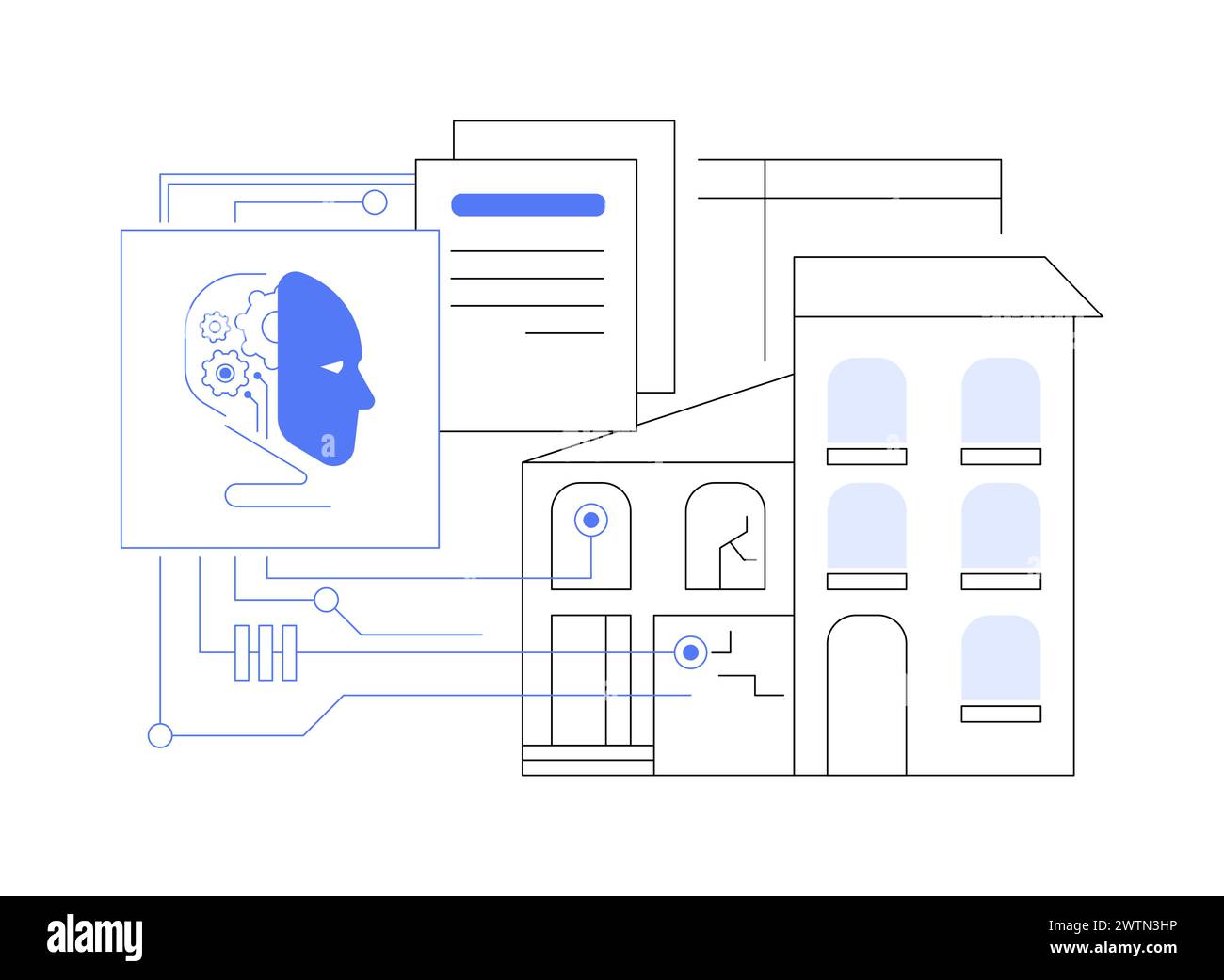 AI-Supported Property Inspection abstract concept vector illustration ...