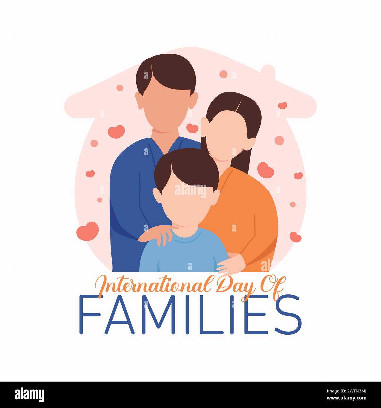 International Day of Families colorful vector template design ...