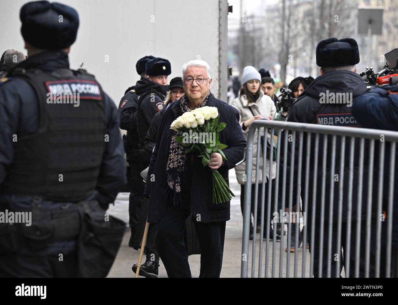 Moscow, Russia. 18th Mar, 2024. Farewell ceremony for the actor ...