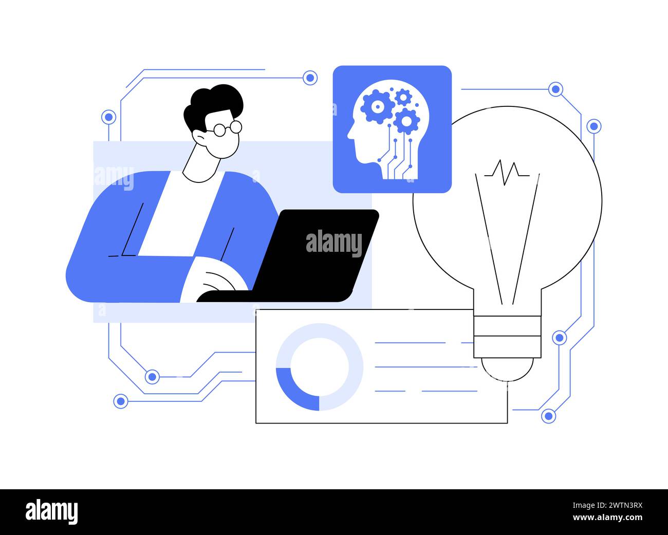 AI-Powered Energy Consumption Analysis abstract concept vector ...