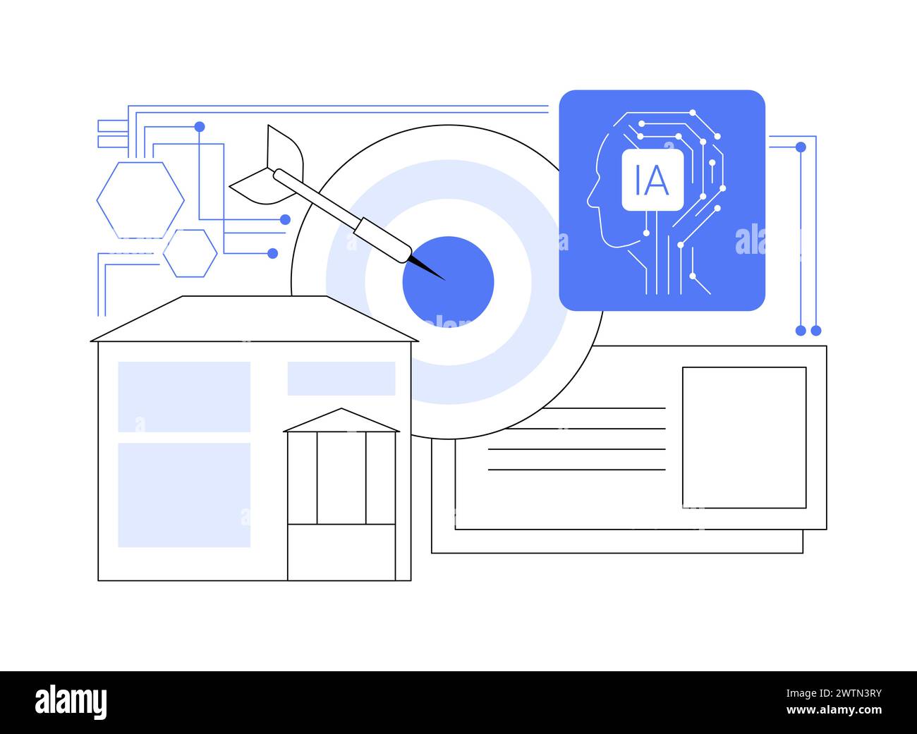 AI-Supported Real Estate Marketing abstract concept vector illustration ... AI-Supported Real Estate Marketing abstract concept vector illustration ...