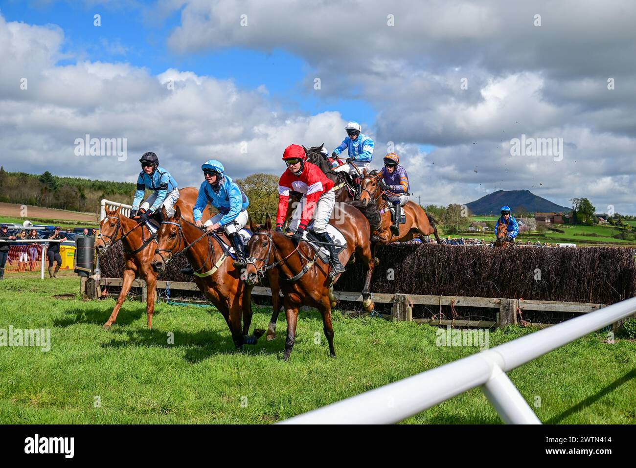 Eyton Races - Point 2 Point Horse Racing Stock Photo - Alamy