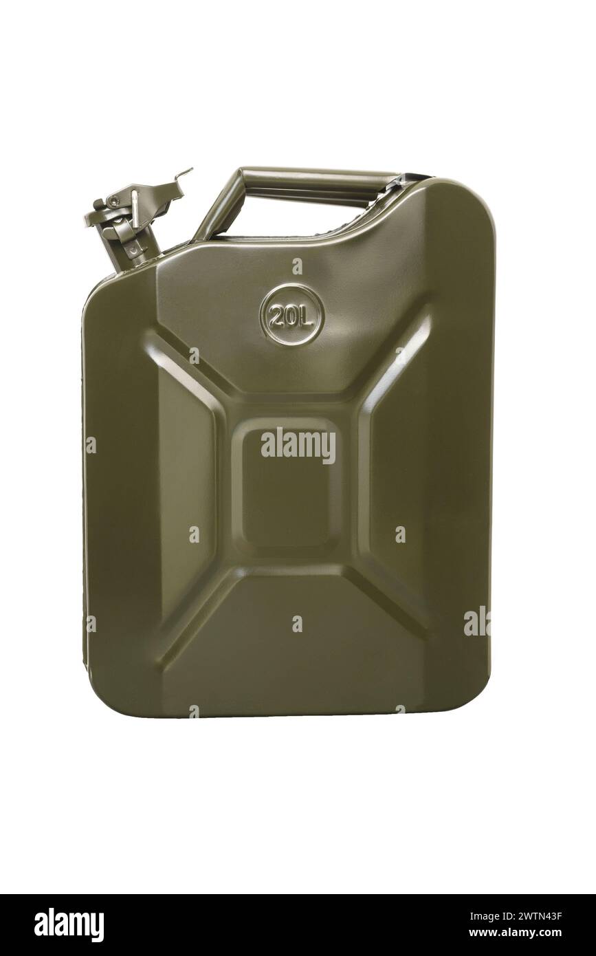 Fuel container jerrycan. Canister for gasoline, diesel gas.Fire ...