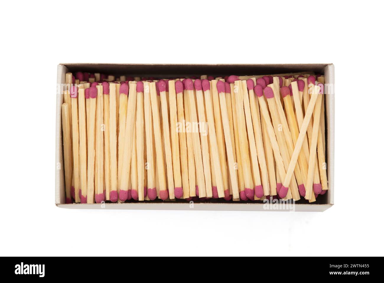 open match box with unlit matches isolated on a white background Stock ...