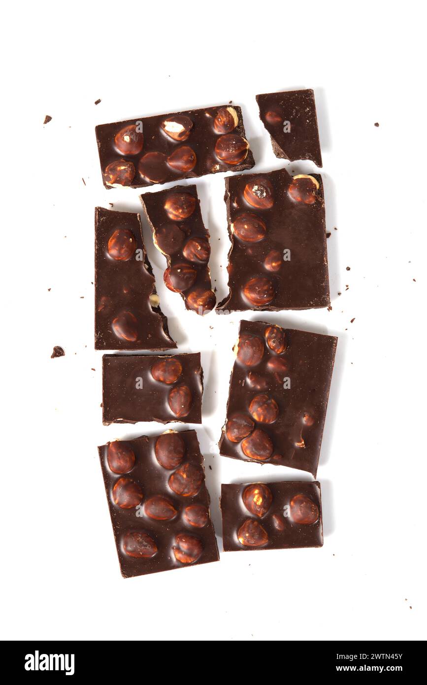 Broken bar dark chocolate almonds hi-res stock photography and images ...