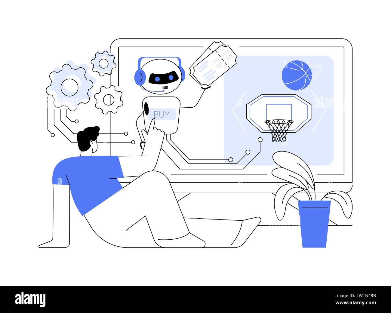 AI-Optimized Live Events abstract concept vector illustration Stock ...