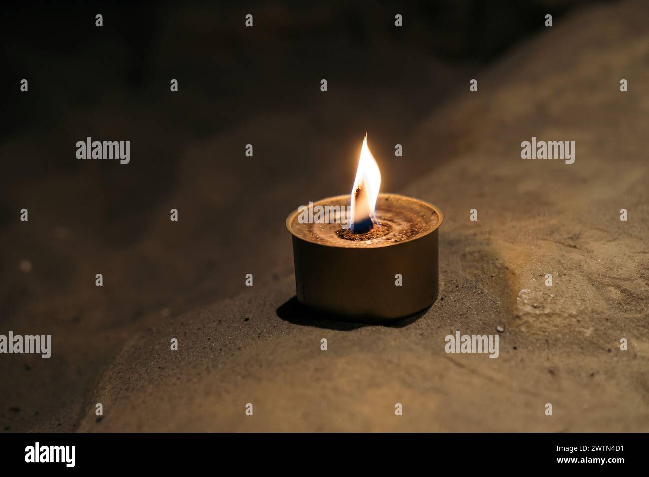 trench military candle isolated on white background. made by Ukrainian ...