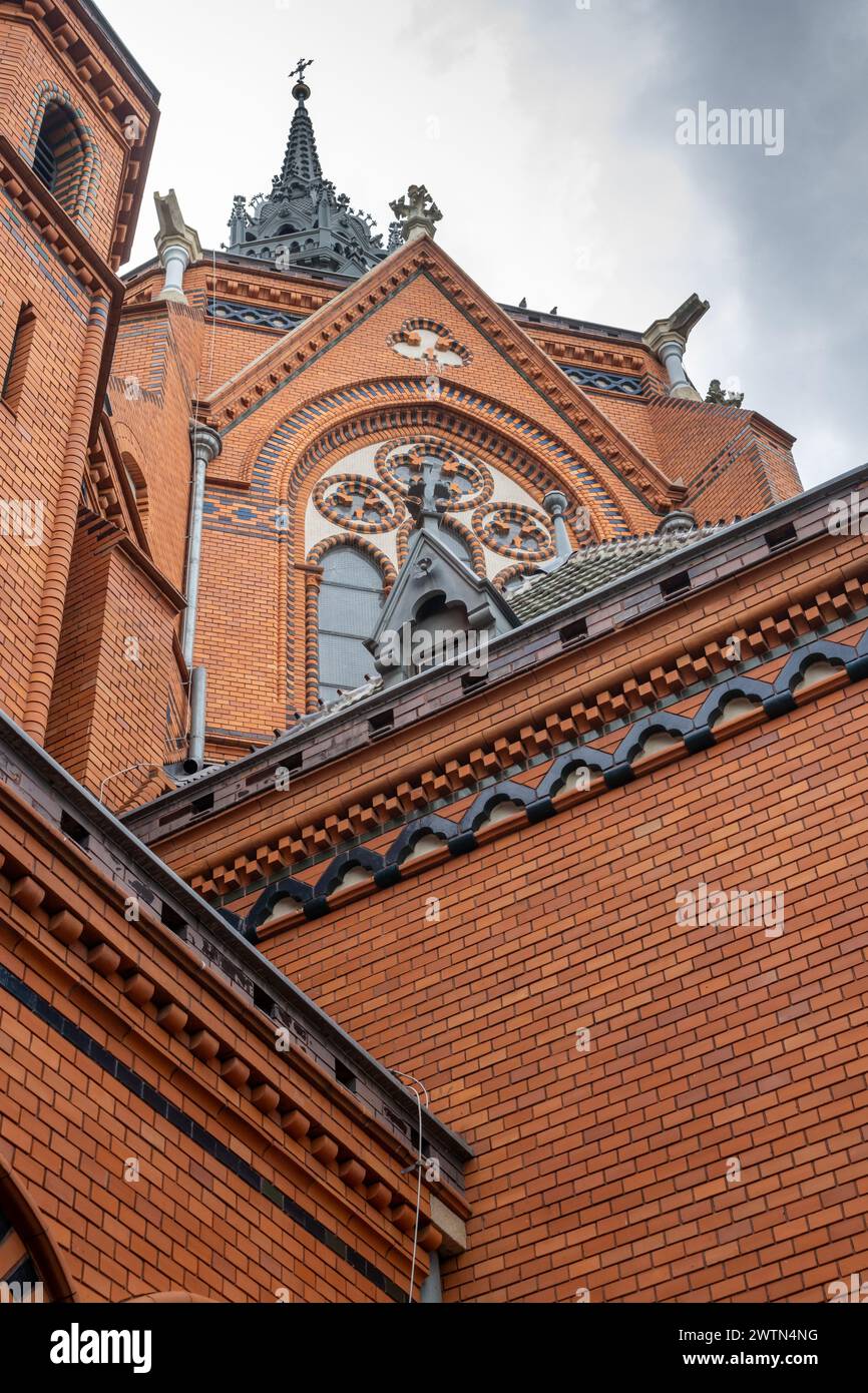 Ornate facade of the Church of Visitation of Virgin Many. All the ...