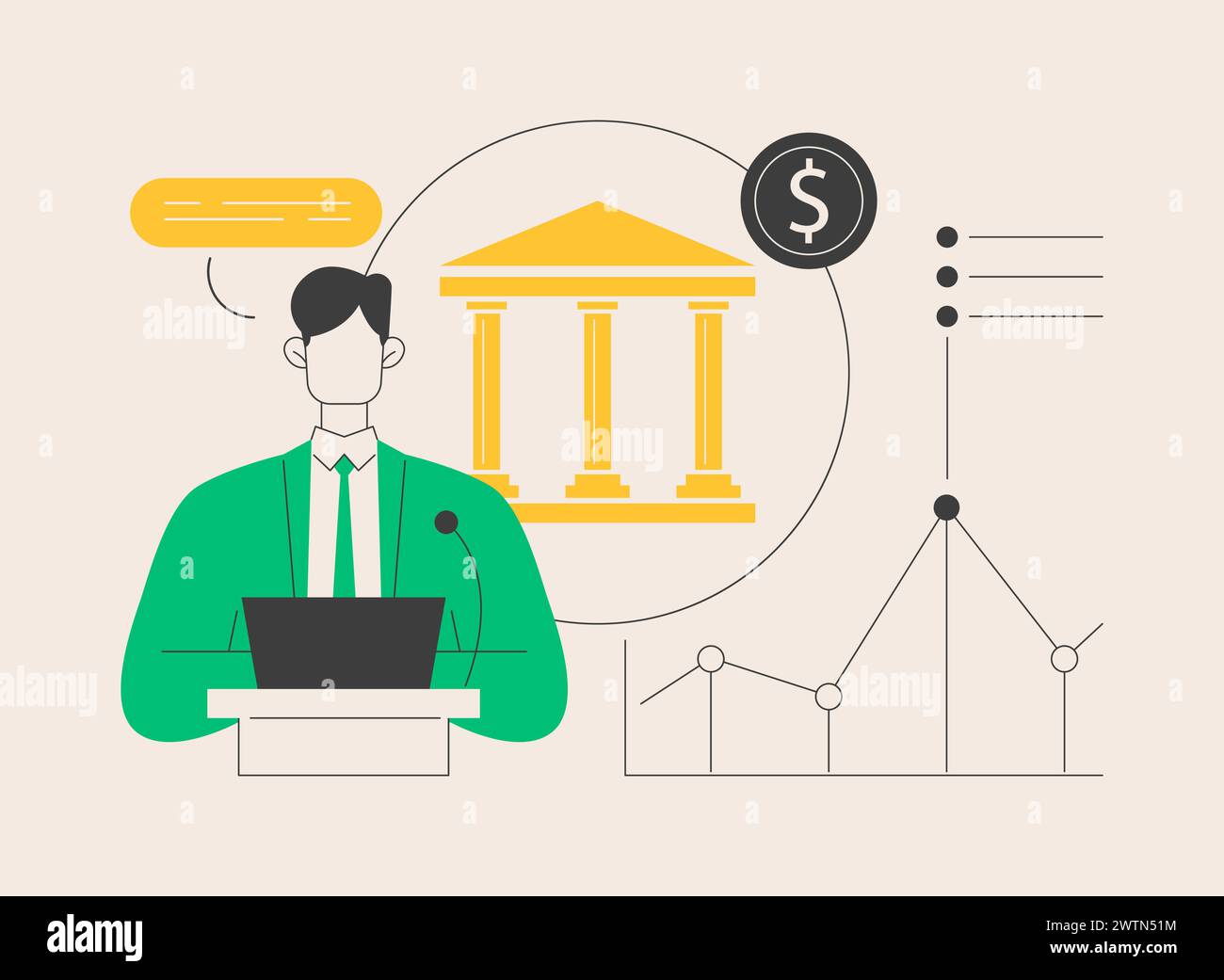 Government spending abstract concept vector illustration Stock Vector ...