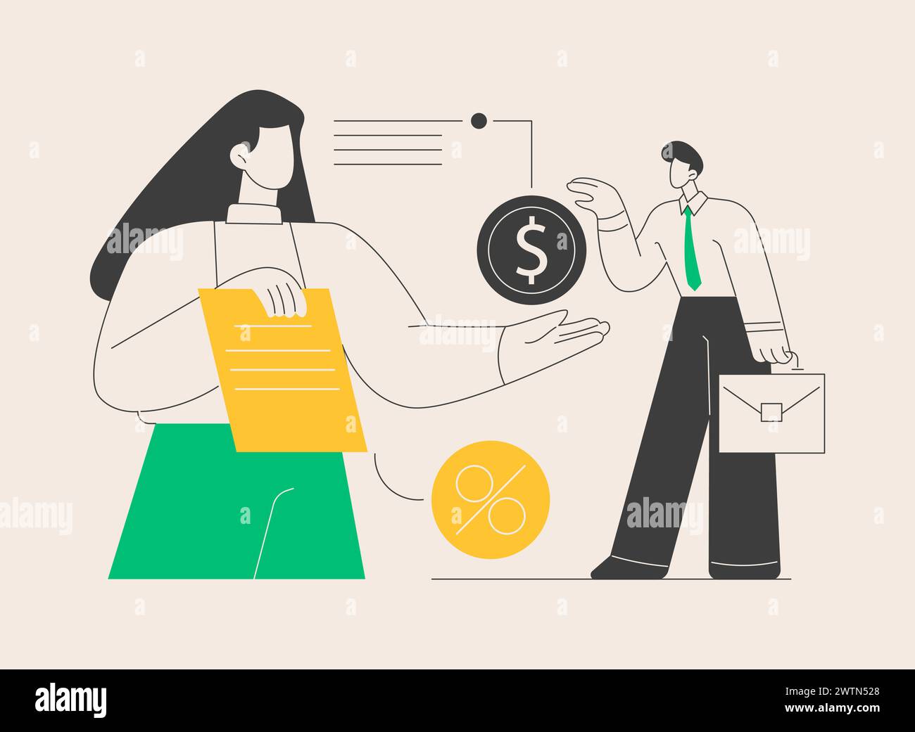 Money lending abstract concept vector illustration Stock Vector Image ...