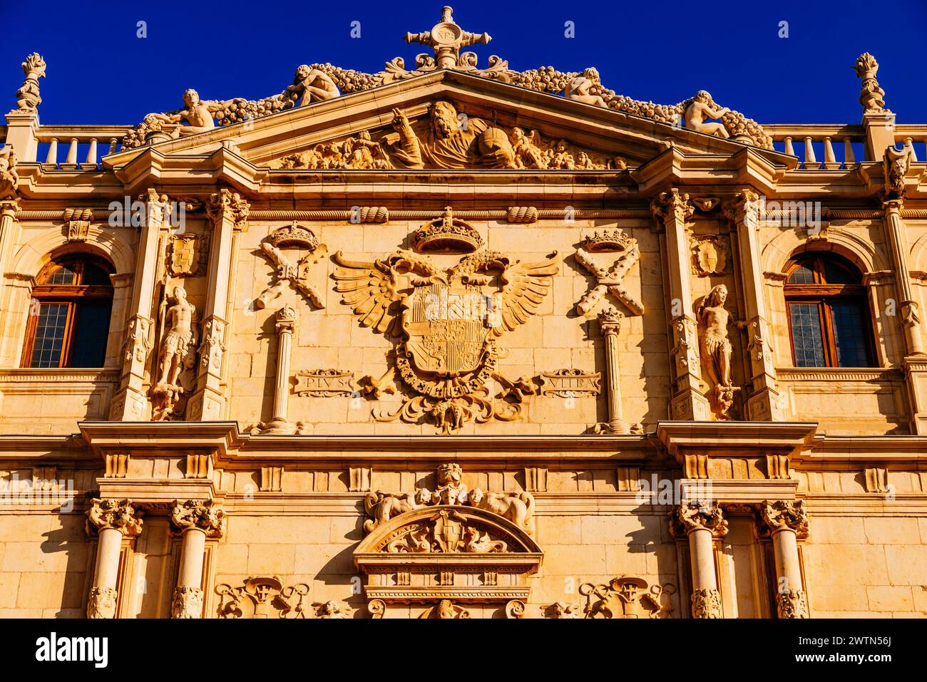 Coat of arms of Emperor Charles V and other allegorical emblems. Detail ...