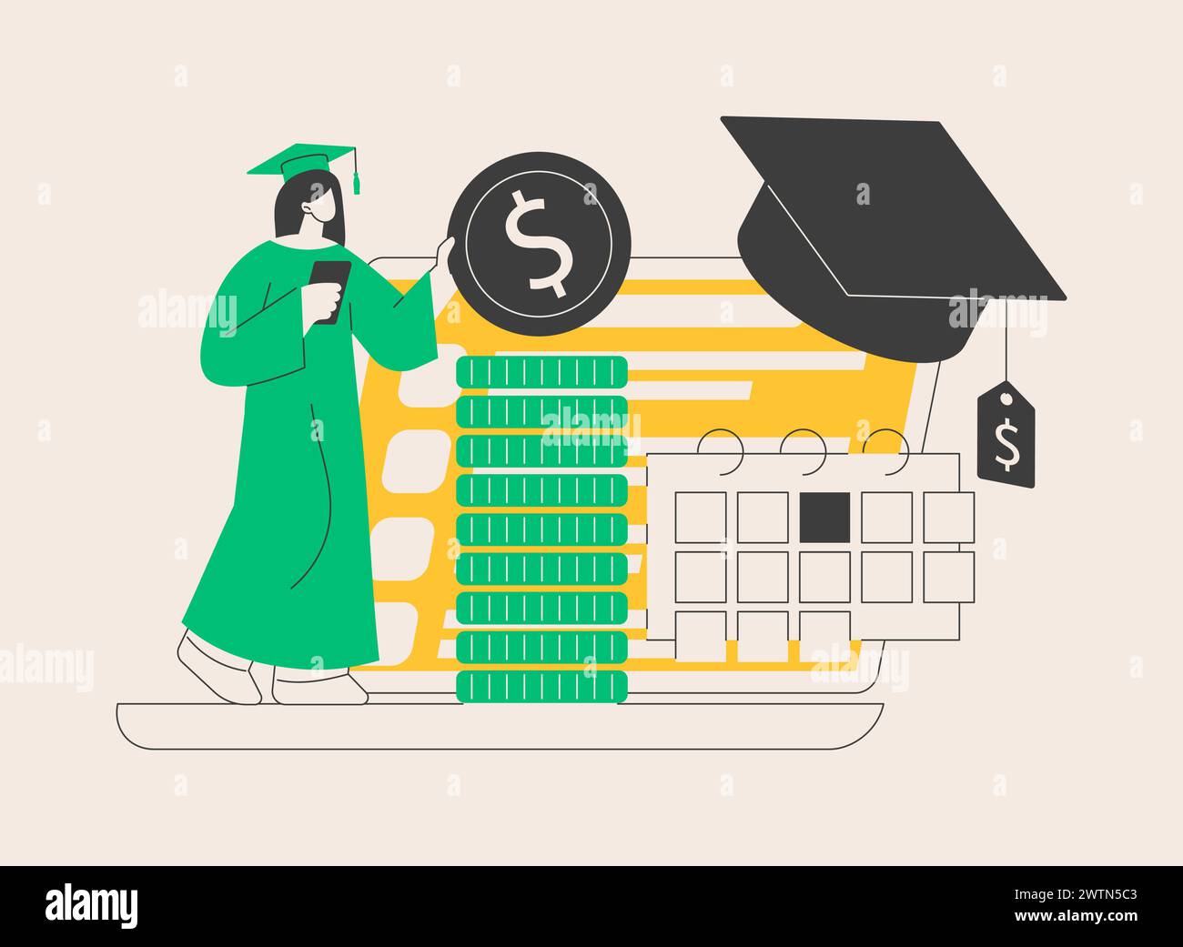 Student loan payments deferred abstract concept vector illustration ...