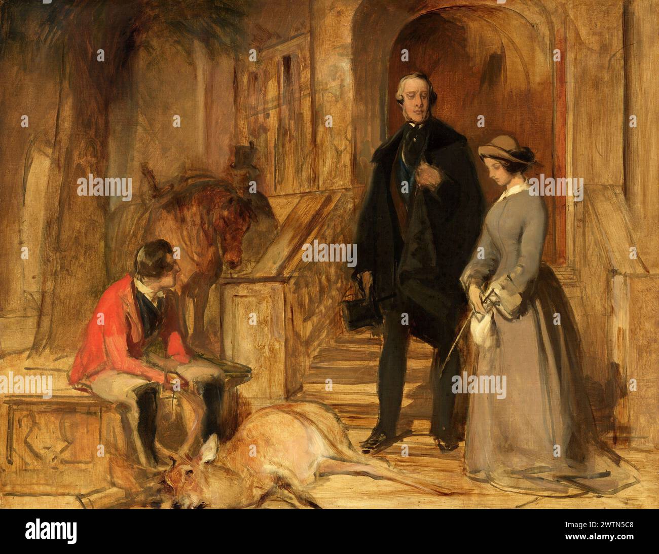 The Duke of Devonshire and Lady Louisa Egerton. Sir Edwin Landseer. c ...