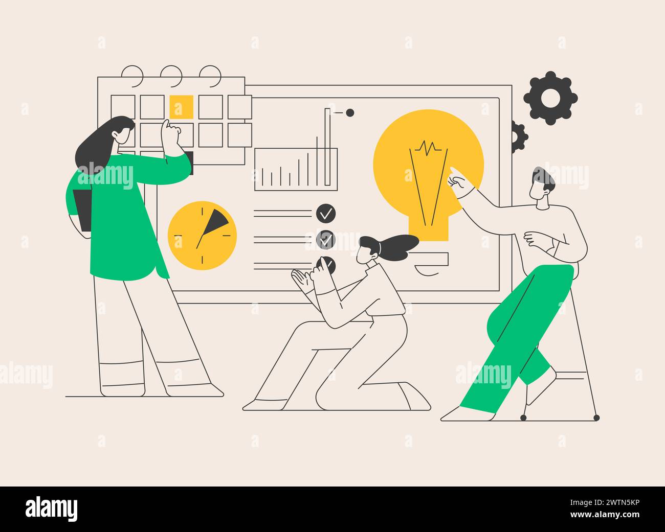 Project planning abstract concept vector illustration Stock Vector ...