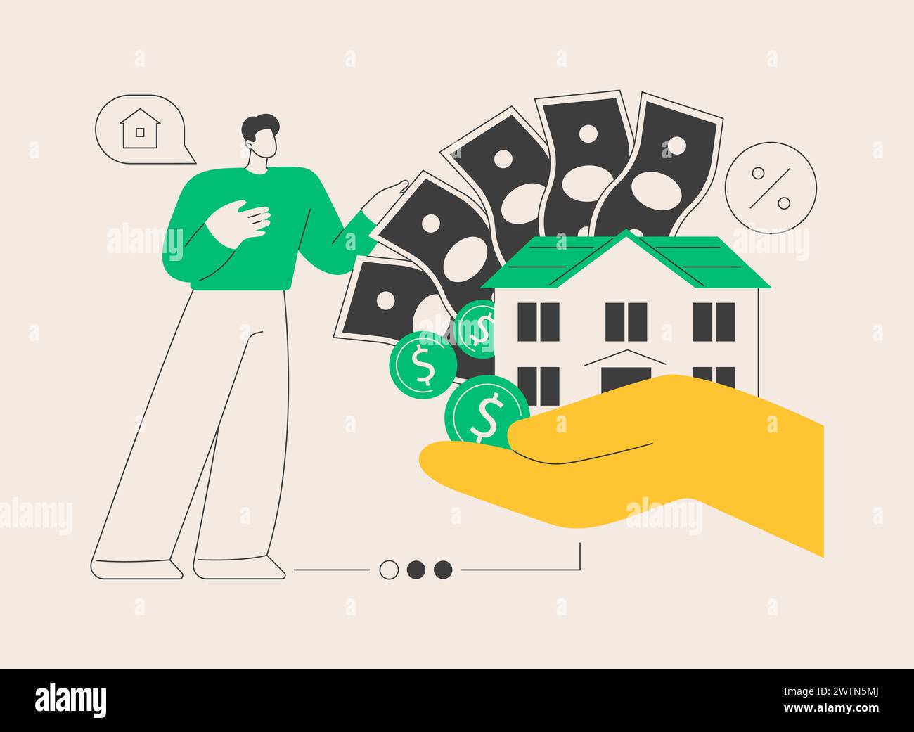 Mortgage relief program abstract concept vector illustration Stock ...