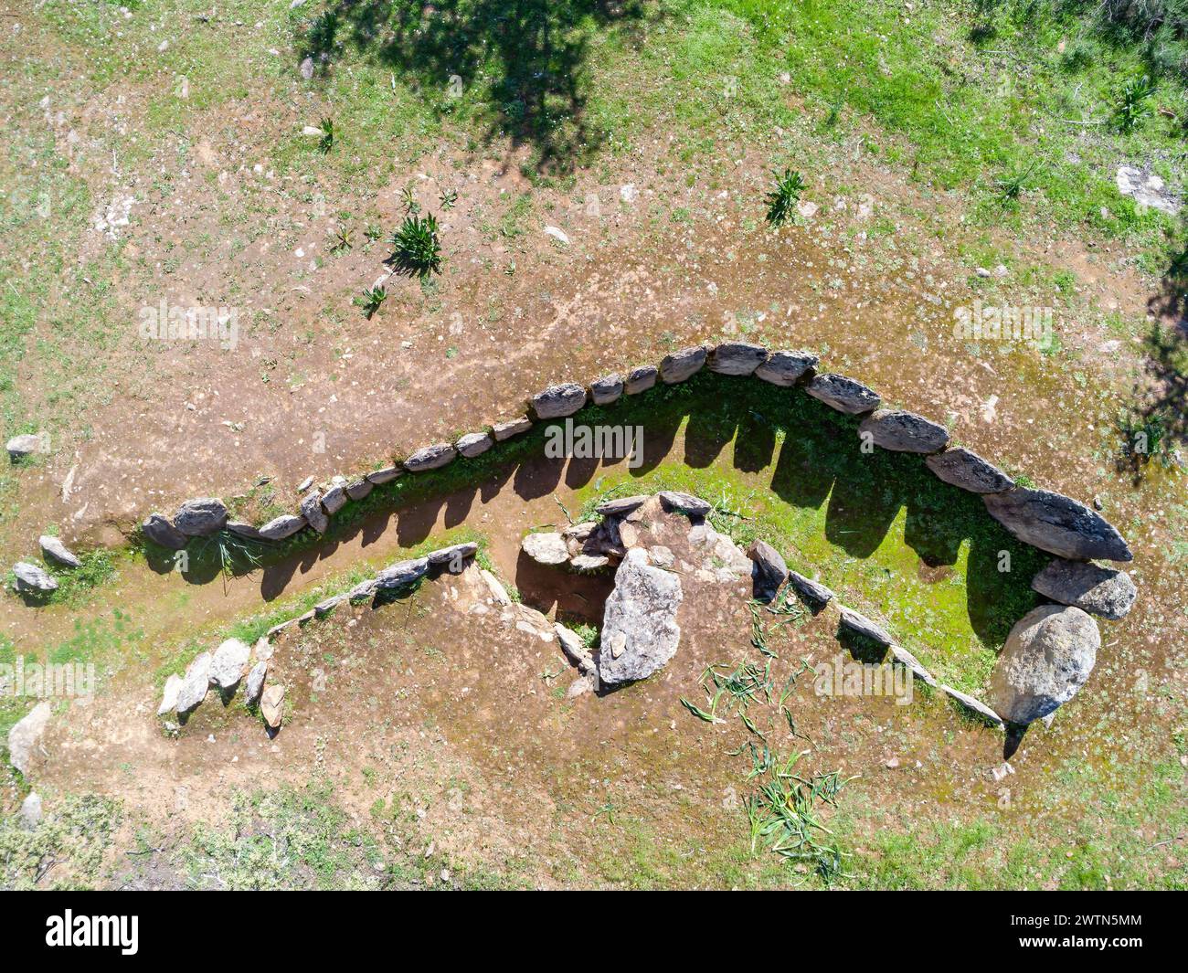 Zenith or bird eye view of monolith number 4, known as de la Encina ...