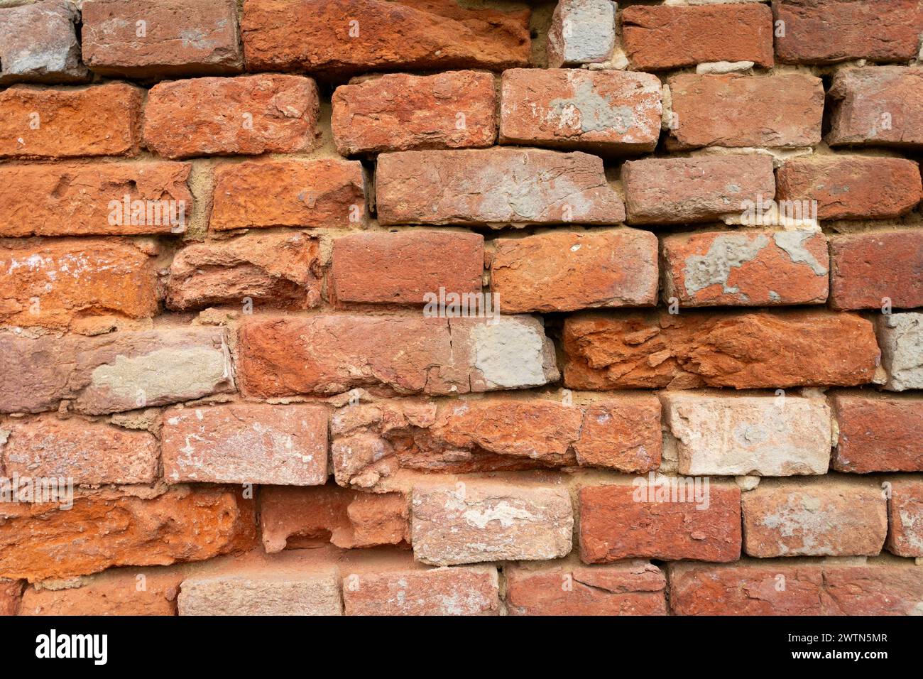 Old unplastered brick wall background texture Stock Photo - Alamy